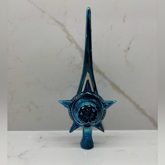 Vintage | Holiday | Bradford Atomic Starburst Blue Spire Christmas Tree ...